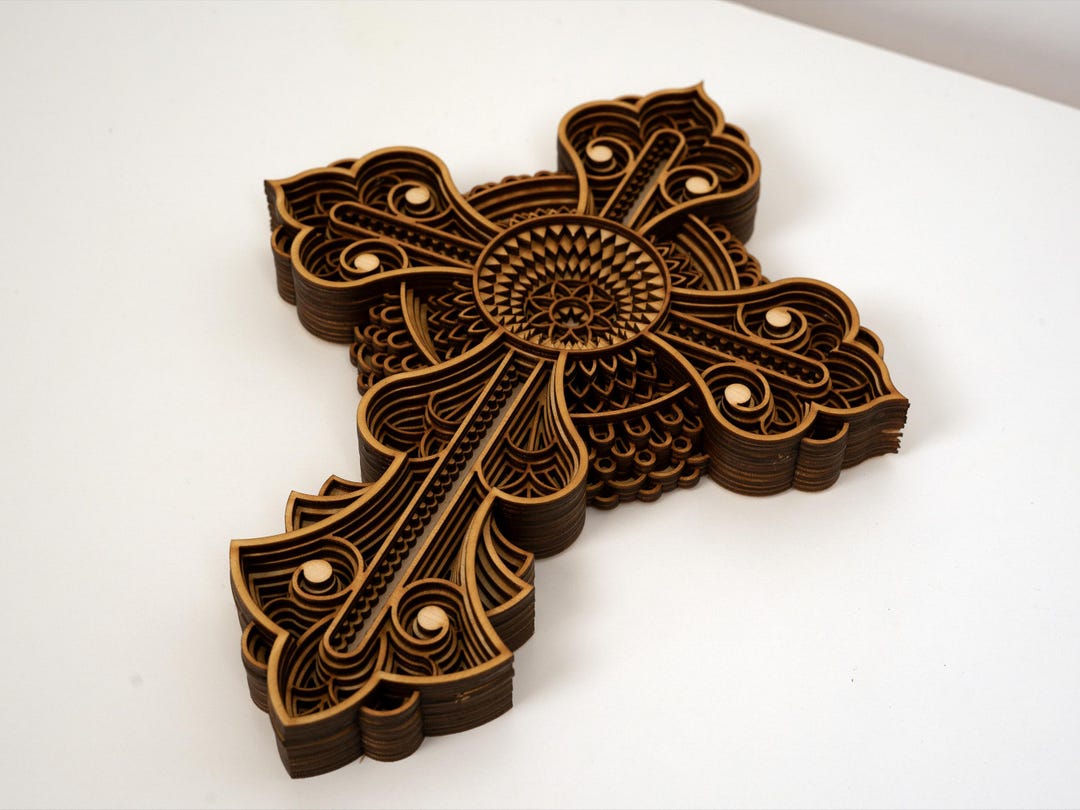 Wooden Cross Protection Symbol, Christian Wall Decor, Christianity ...