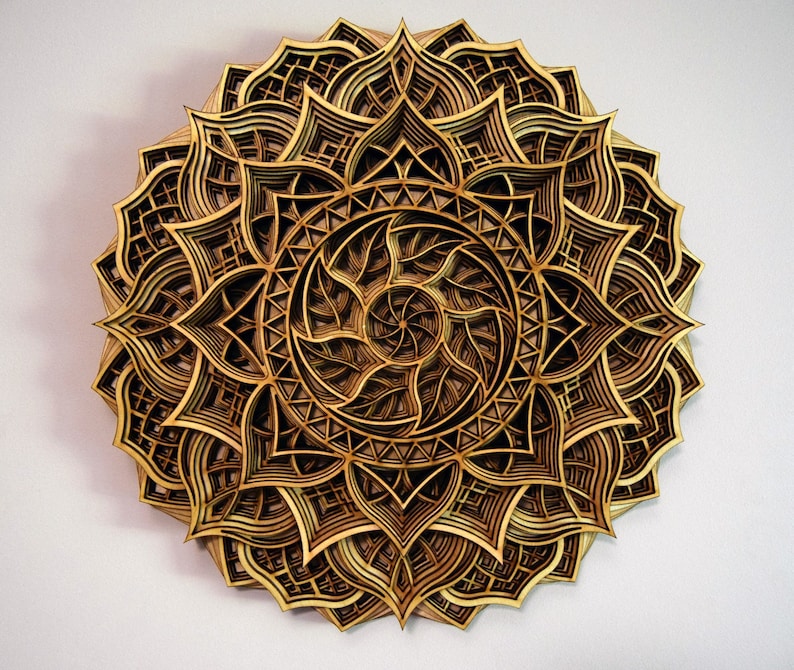 Wooden Mandala Wall Art – Handmade Boho Decor, Yoga & Meditation Altar ...