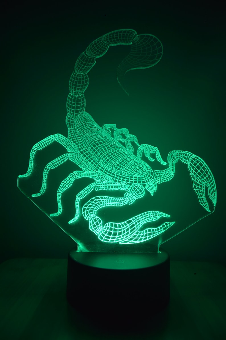 Scorpions 3d Illusion Lamp Glowing Led Lamp | Etsy