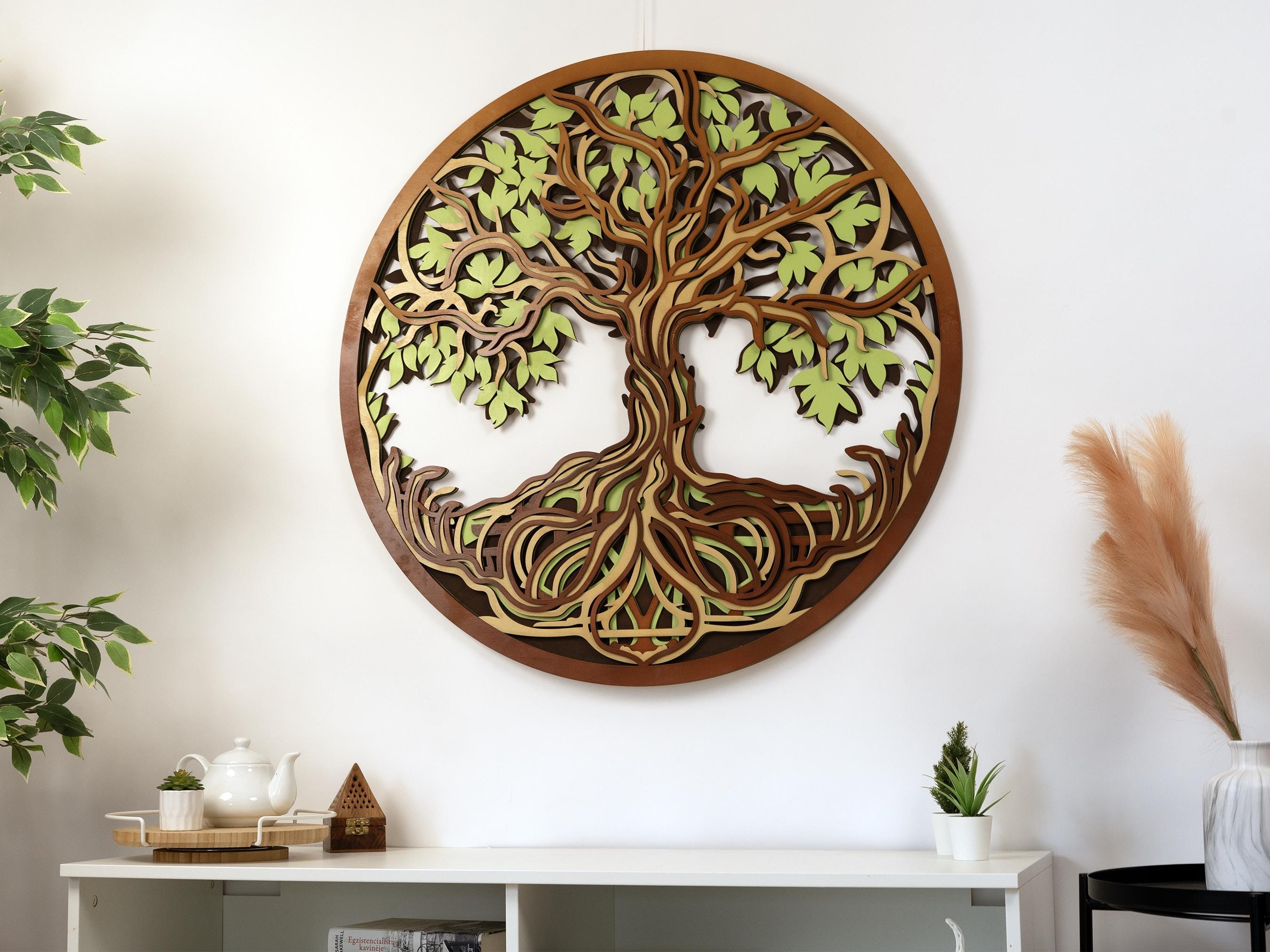 Tree of Life – Layered Wooden Boho Wall Art for Home Decor - Etsy