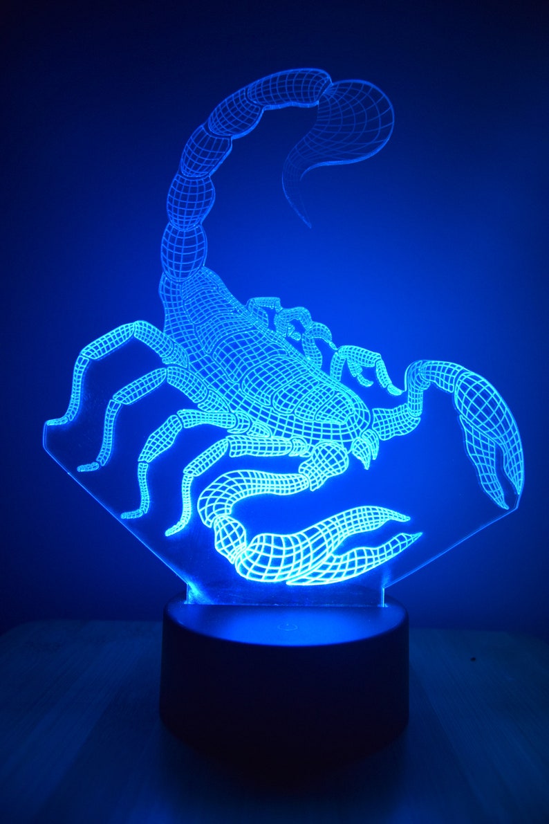 Scorpions 3d Illusion Lamp Glowing Led Lamp - Etsy