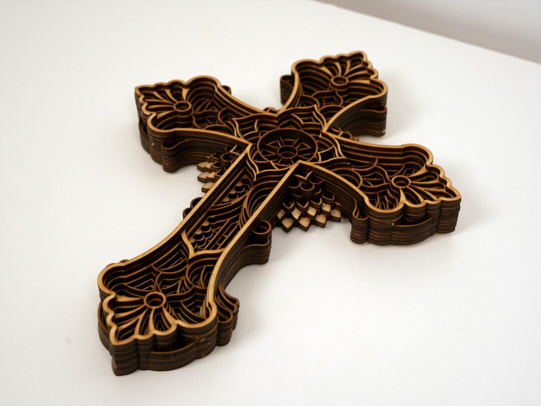 Wooden Cross Christian Wall Decor, Christianity Religious Catholic ...