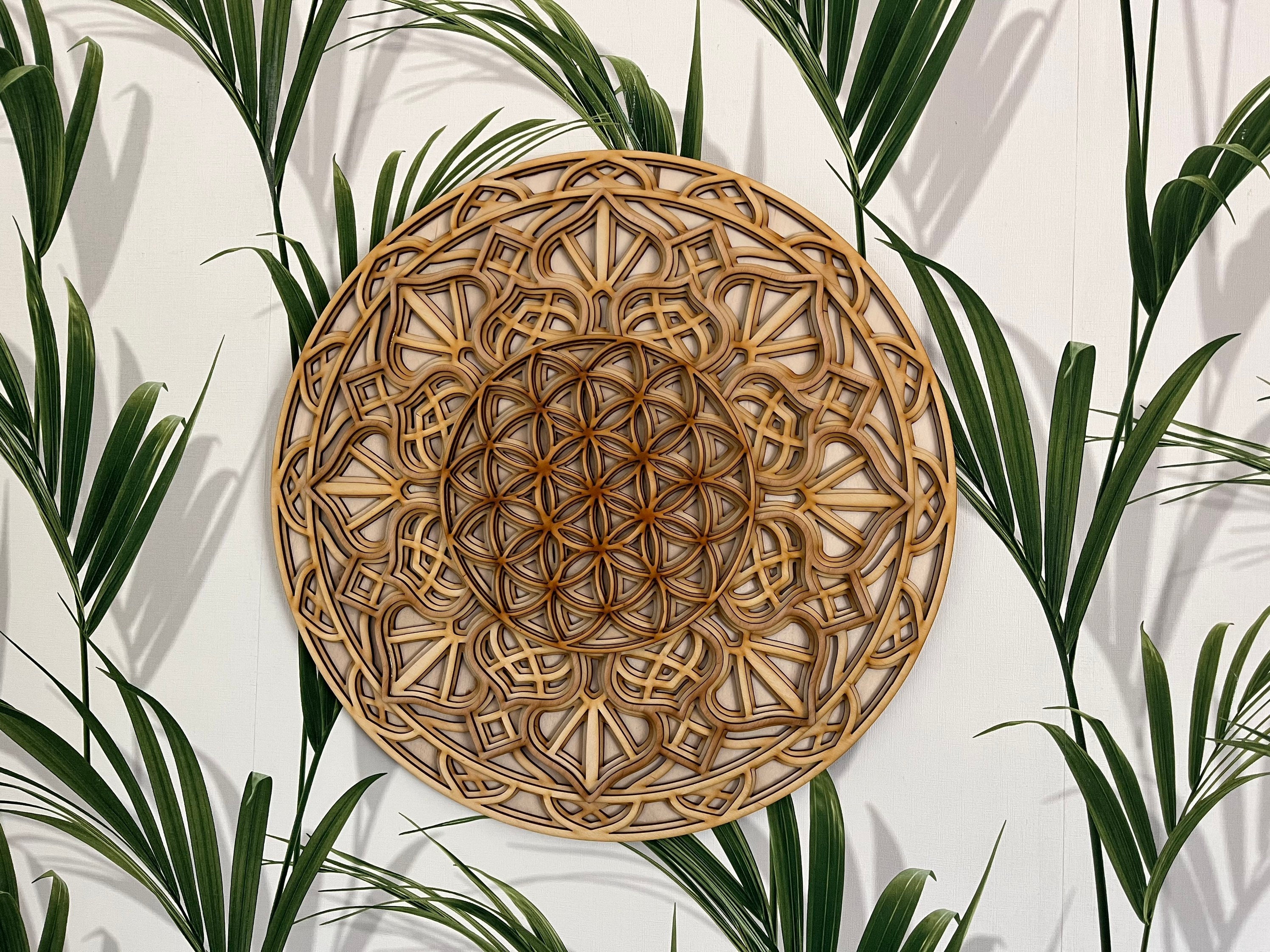 Flower of Life Sacred Geometry Wall Hanging - Etsy