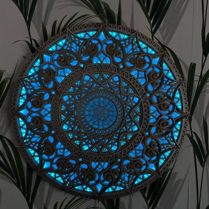 MANDALA LAMP SACRED Geometry, Eye-catching Mandala Wall Art With ...