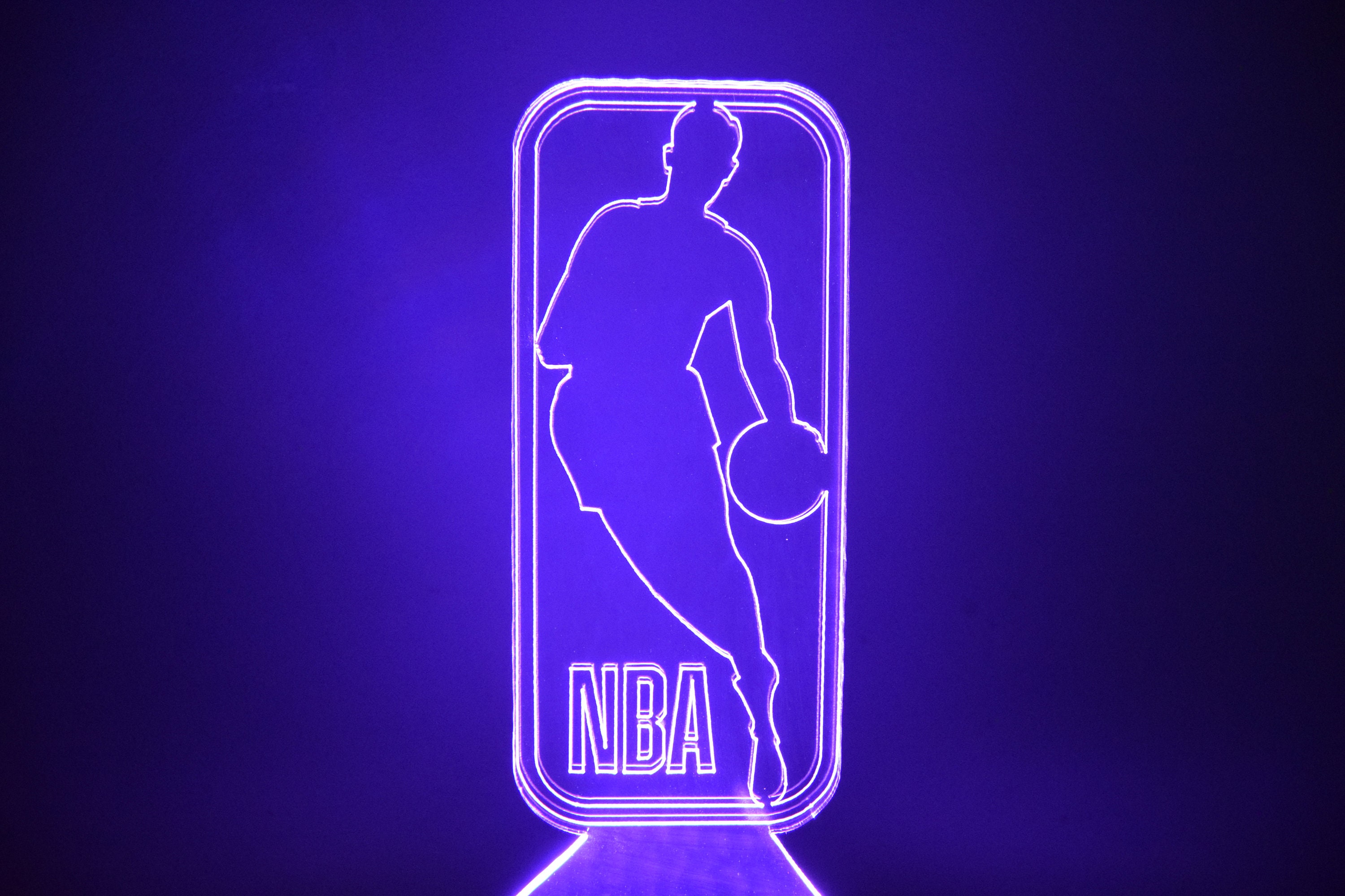 Basketball NBA Team Logo Glowing Night Led Lamp | Etsy