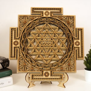 MANDALA SRI YANTRA Sacred Wood Wall Decor, Chakra Mandala Divine ...