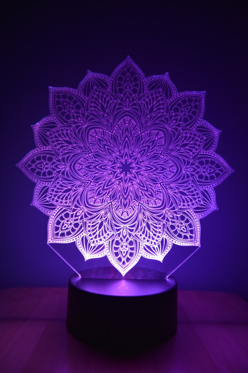 Mandala Lamp LED Lamp Changing Colors Night Light Lamp | Etsy