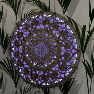 MANDALA LAMP SACRED Geometry, Eye-catching Mandala Wall Art With ...