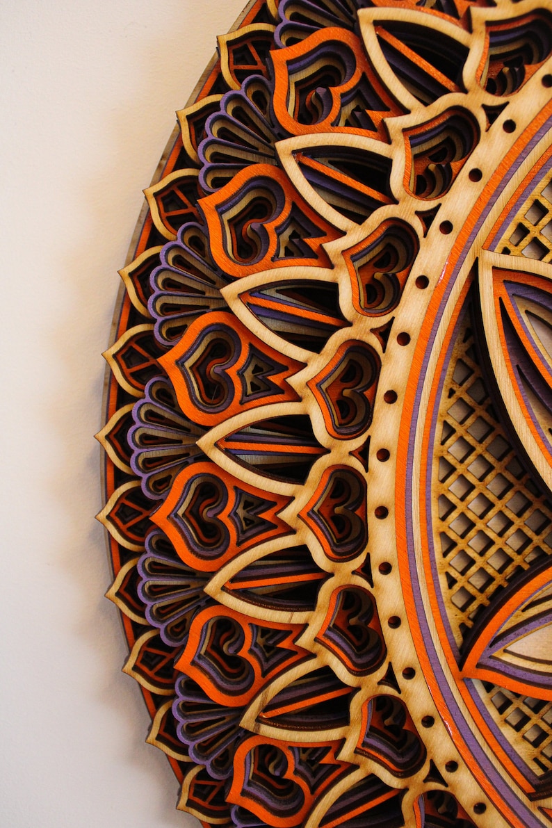 Lotus Mandala Wood Wall Art, Zen Decor, Spiritual Hanging - Etsy