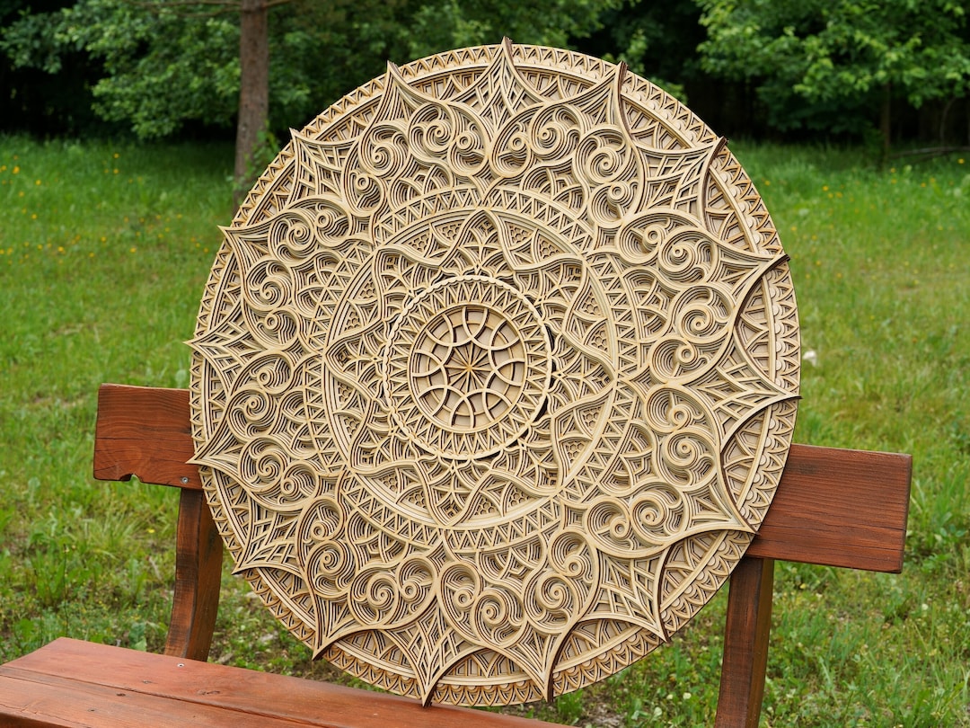 WOODEN MANDALA WALL Art, Large Wood Home Decor, Spiritual Gift ...