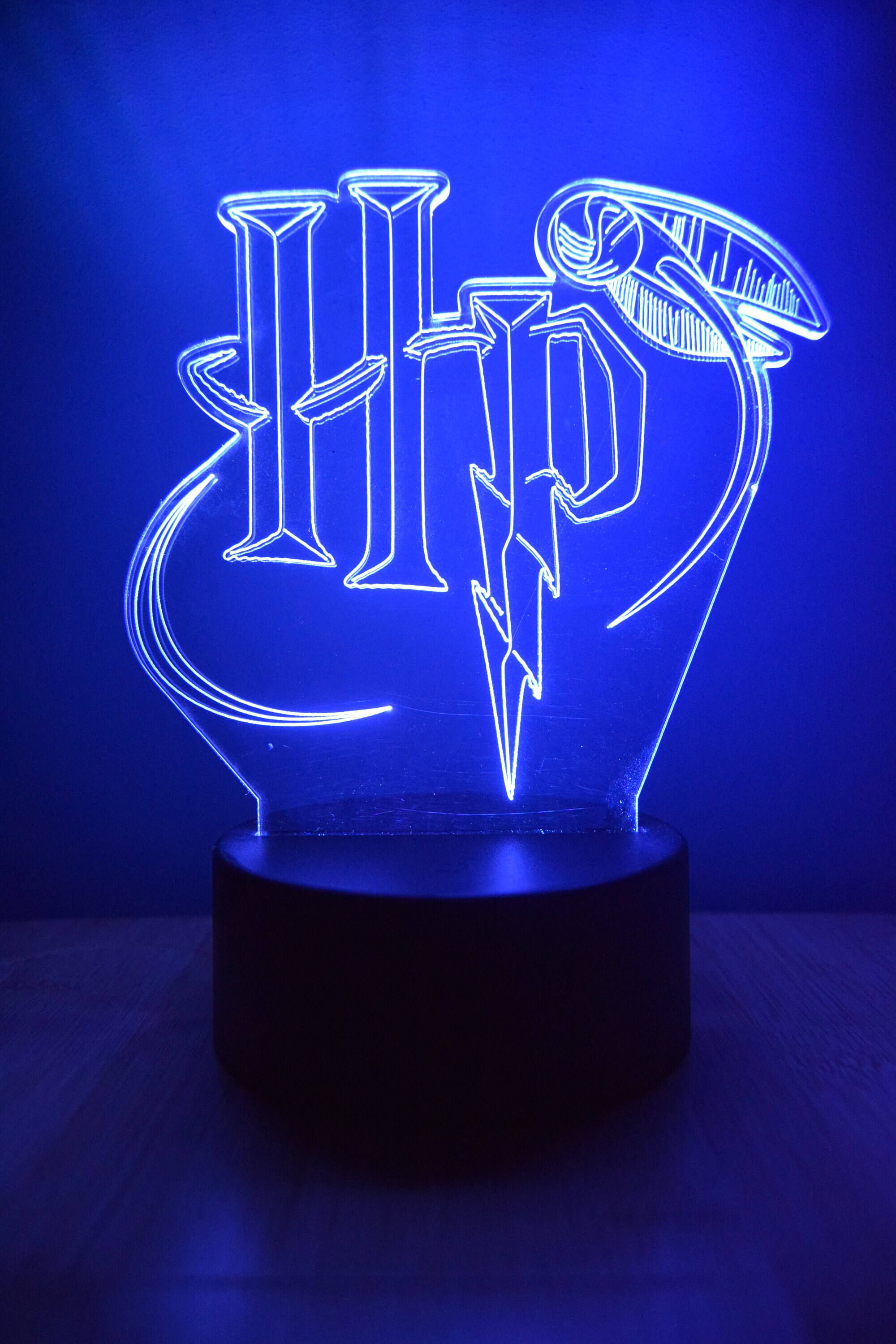 Harry Potter Hogwarts Inspired Custom Glitter Light Up LED Plug-In ...