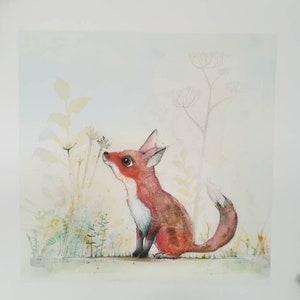 Fox Cub Giclee Print / Fox Illustration / Nursery Print / Fox Print ...
