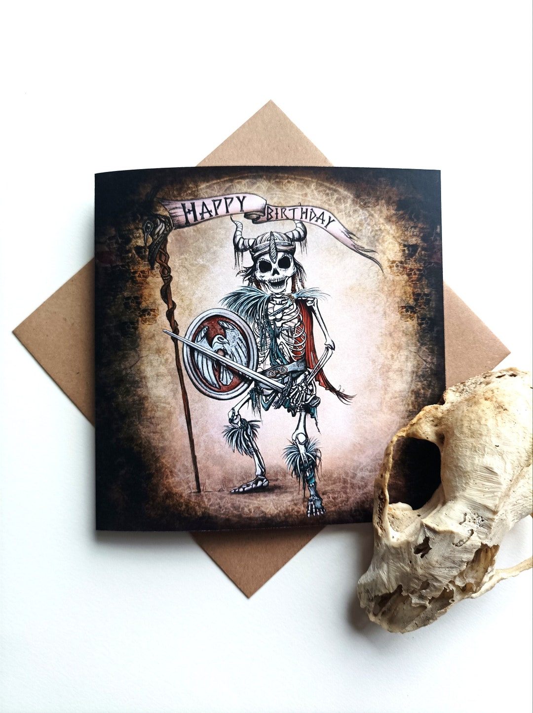 Viking Birthday Card / Skeleton Viking / Happy Birthday Viking - Etsy