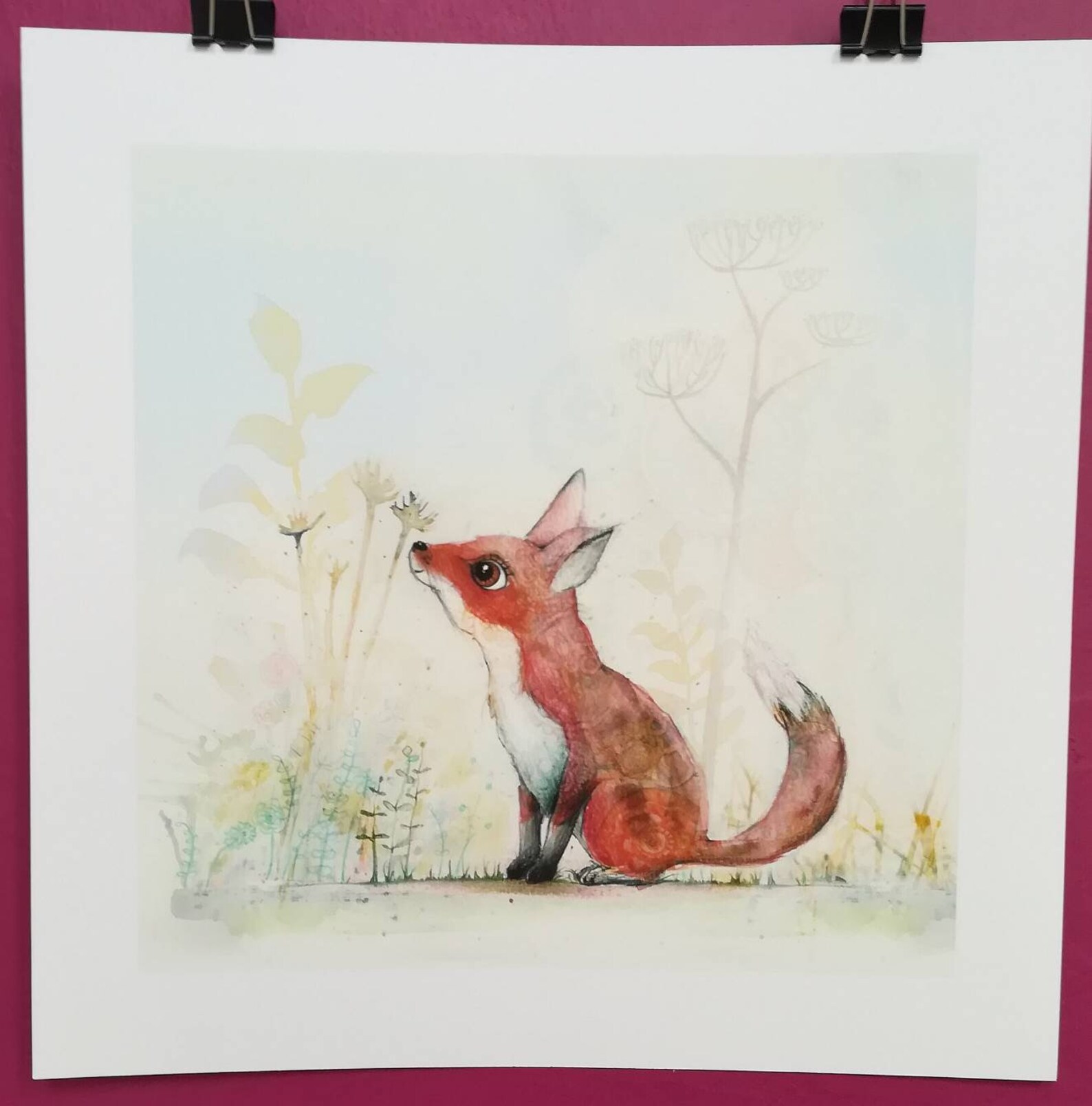 Fox Cub Giclee Print / Fox Illustration / Nursery Print / Fox | Etsy