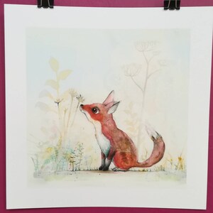 Fox Cub Giclee Print / Fox Illustration / Nursery Print / Fox Print ...