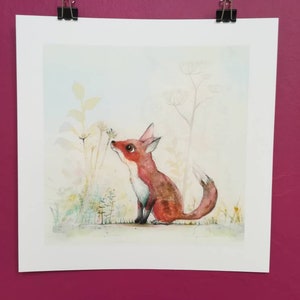 Fox Cub Giclee Print / Fox Illustration / Nursery Print / Fox Print ...