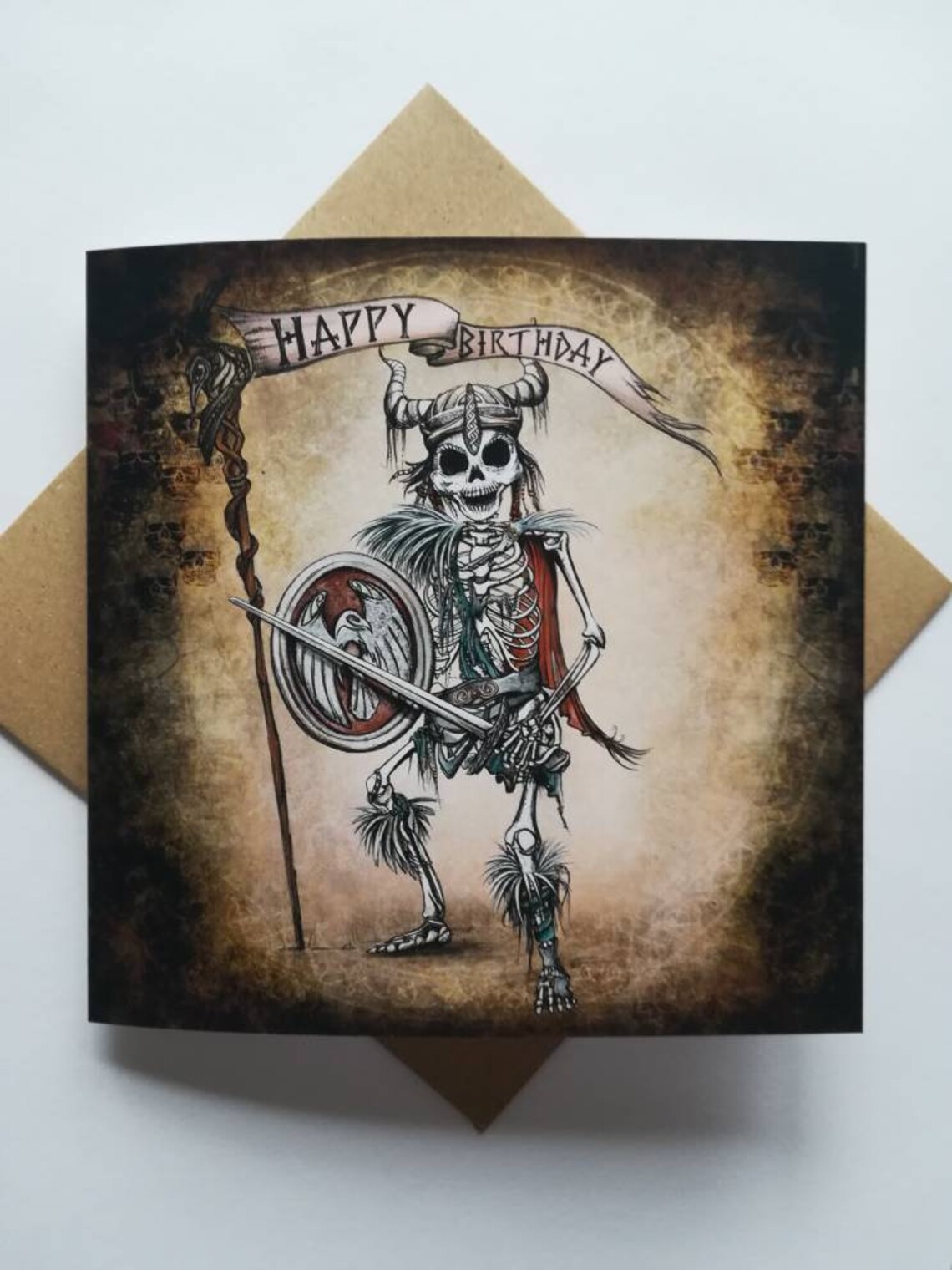 Viking Birthday Card / Skeleton Viking / Happy Birthday Viking | Etsy