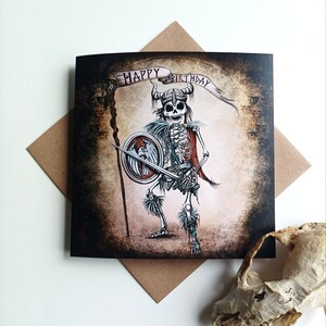 Viking Birthday Card / Skeleton Viking / Happy Birthday Viking - Etsy