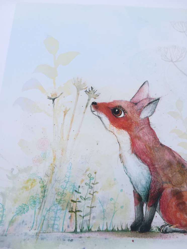 Fox Cub Giclee Print / Fox Illustration / Nursery Print / Fox | Etsy