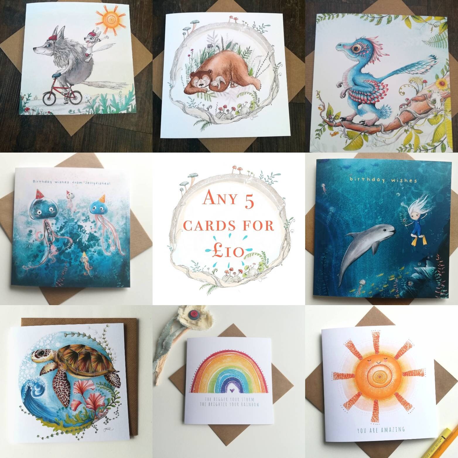Choose Any 5 Cards for 10 / Mix and Match Cards / Bulk Cards / | Etsy