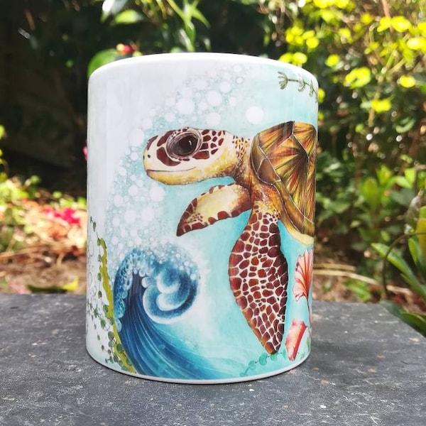Turtle Mug - Etsy