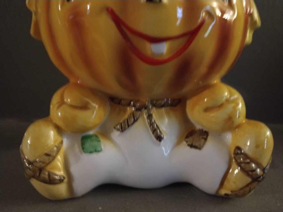 Lefton Pumpkin Planter | Etsy