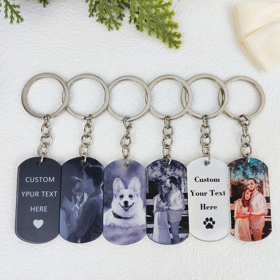 Personalized Photo Keychain – Custom Acrylic Picture Keepsake - Etsy