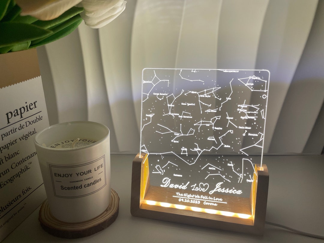 Personalized Constellation Chart Lamp Gift Star Map Night Light Gift ...