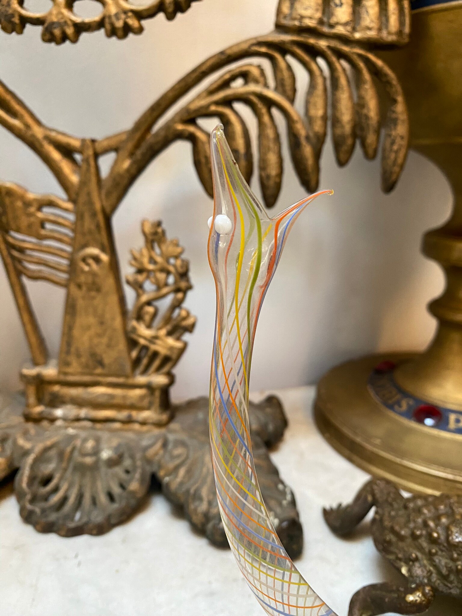 Antique 1930s Czech Glass Snake Miniature Vase for One Stem - Etsy