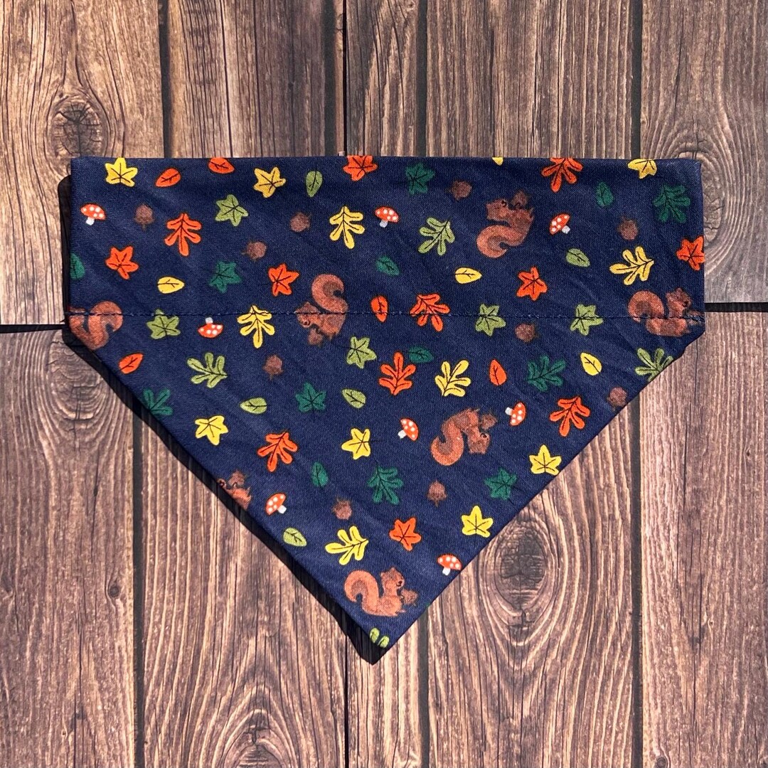 Fall Leaves Over the Collar Bandana, Personalized Dog Bandana, Fall ...