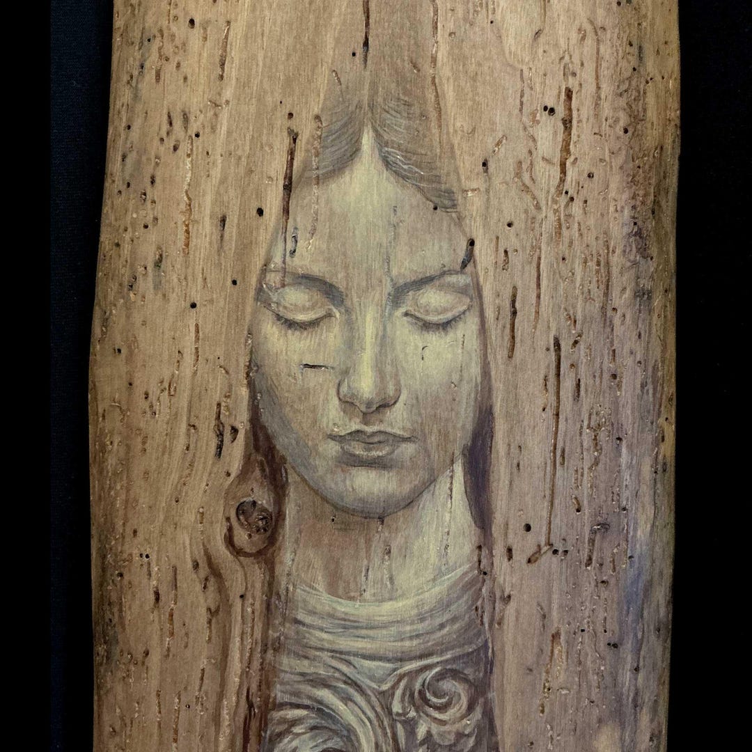 Forest Young Woman, Optical Illusion Wall Art. Fantasy Universe ...