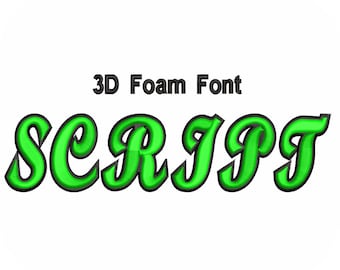 3D Foam Font Full Block 1 Color Value Pack | Etsy