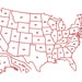 State Outlines Machine Embroidery Designs Pack | All 50 USA States Map ...