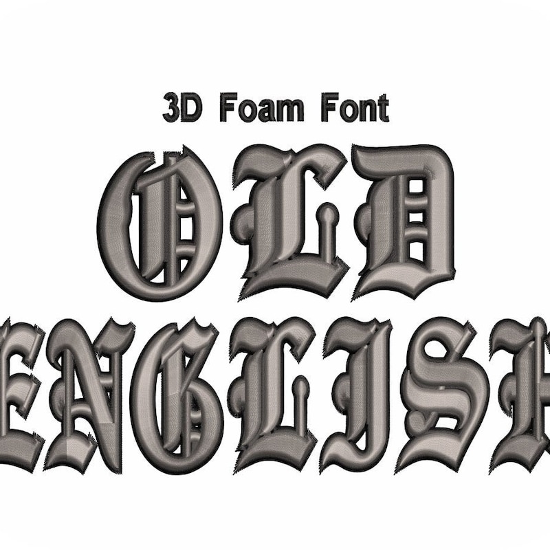 3d Puff Embroidery Font - Etsy