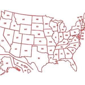 State Outlines Embroidery Design Value Pack - Etsy