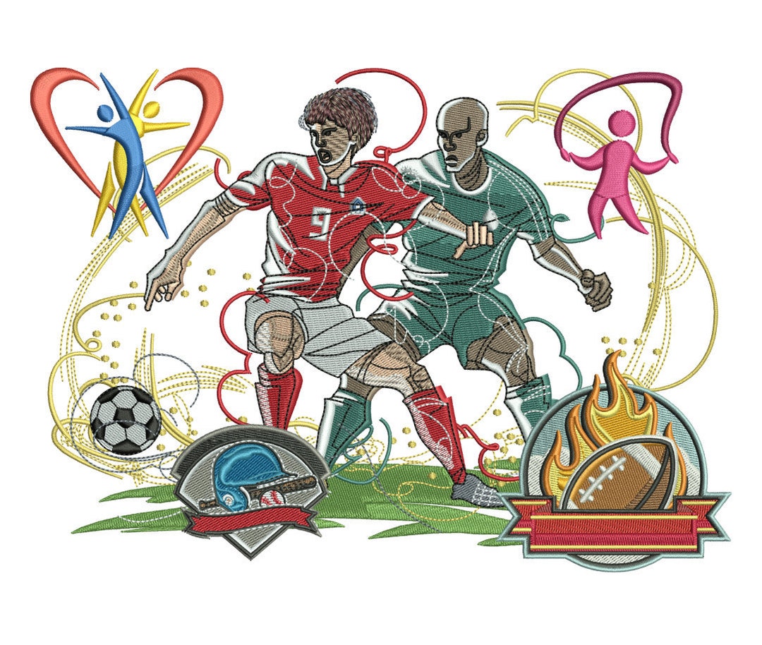 Sports Embroidery Design Value Pack - Etsy