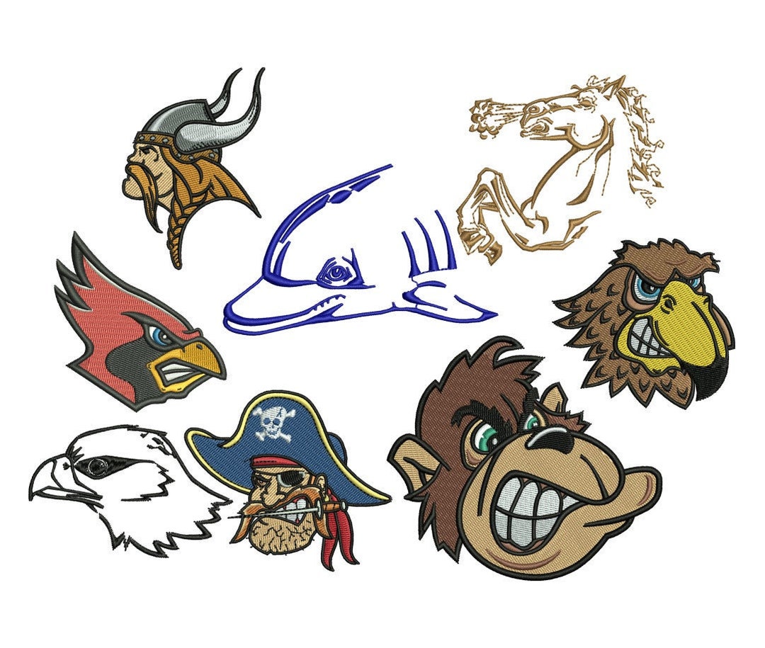 Mascots Embroidery Design Value Pack - Etsy