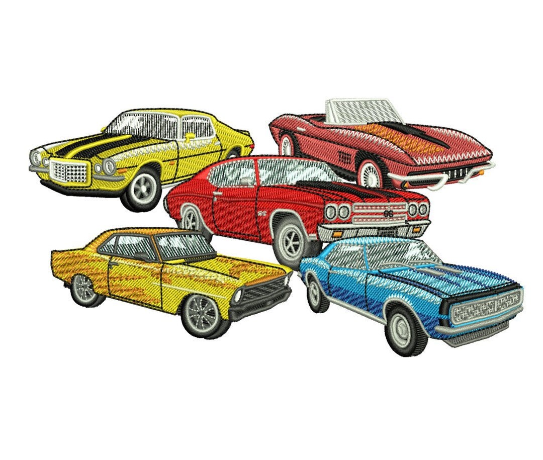 Auto Chevy Cars Embroidery Design Value Pack - Etsy
