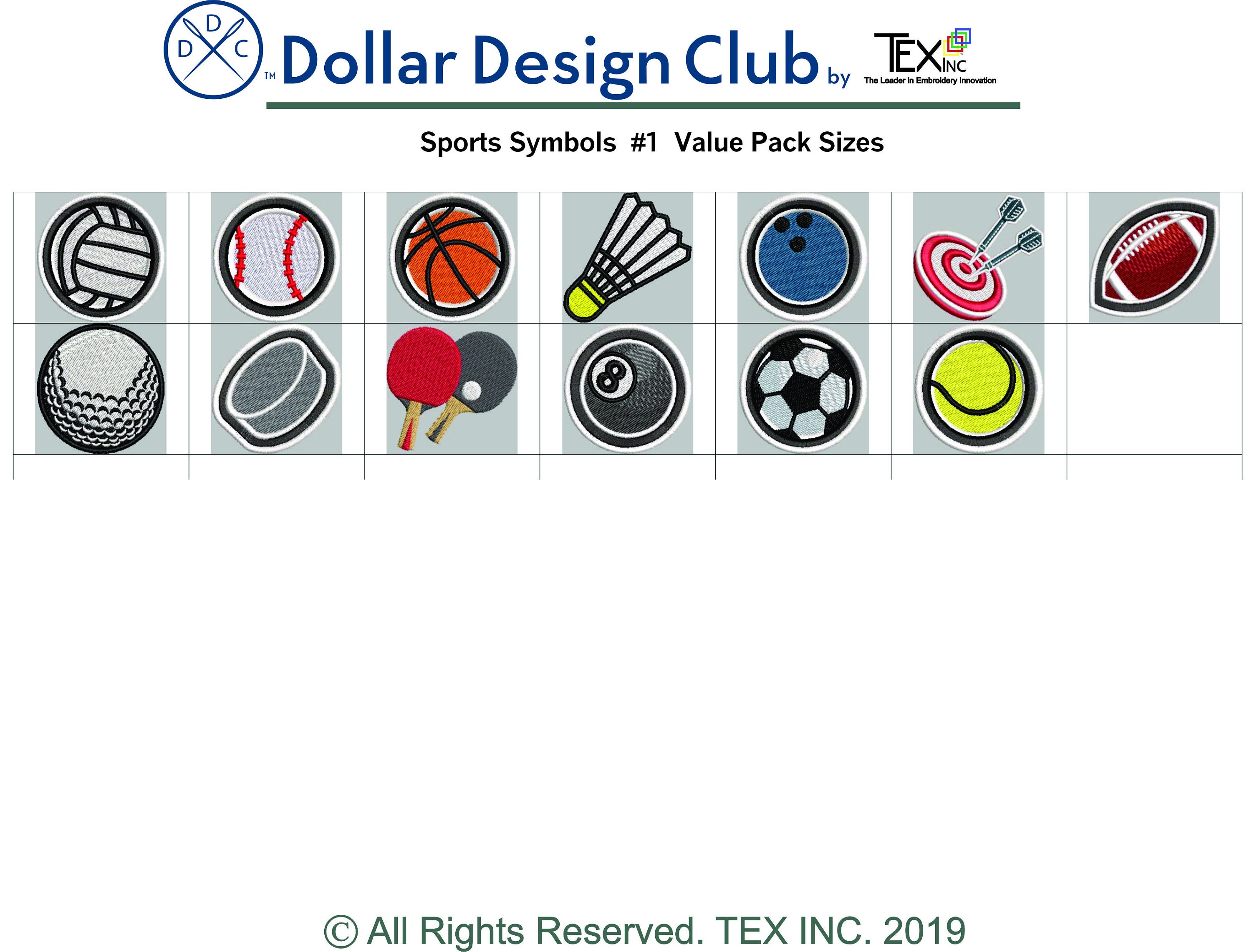 Sports Symbols Machine Embroidery Designs Pack | Football Basketball ...