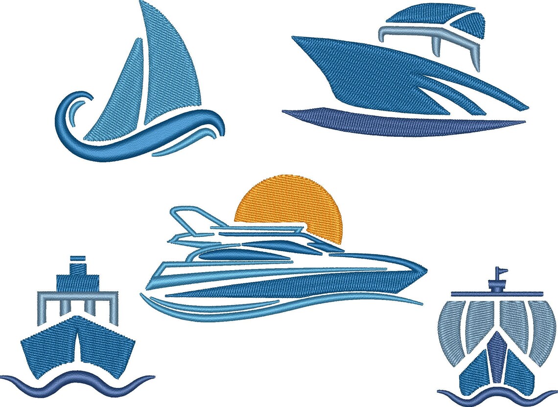 BOAT #2 Embroidery Design Value Pack - Etsy UK