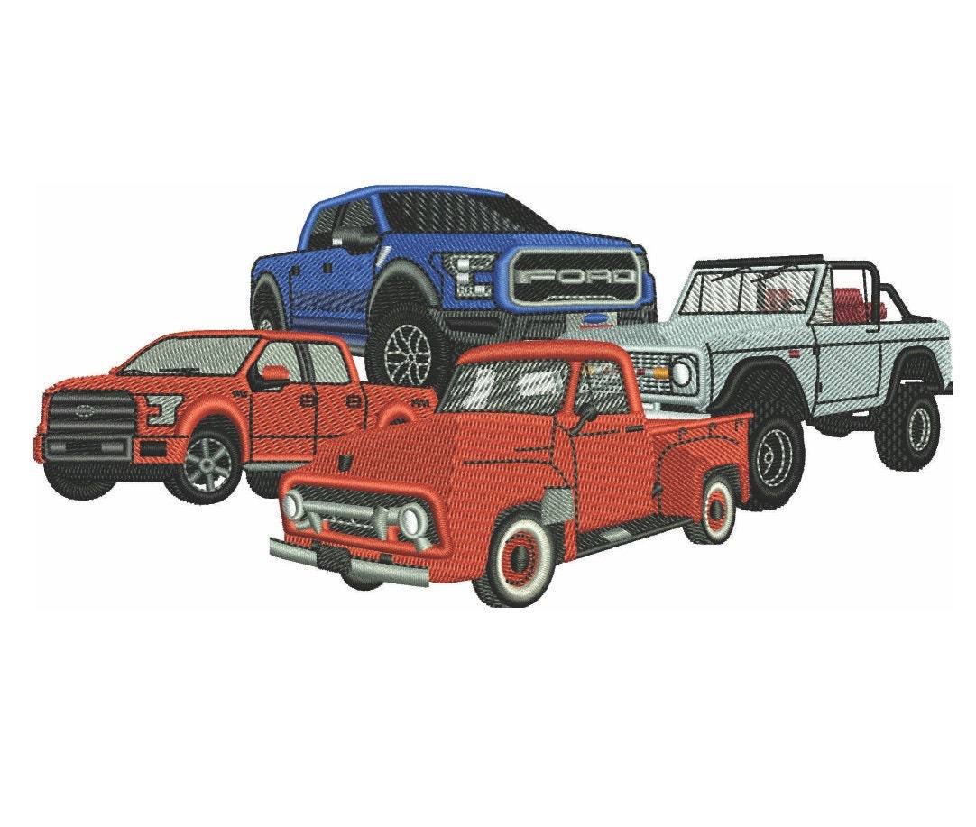 Auto Ford Truck Embroidery Design Value Pack - Etsy