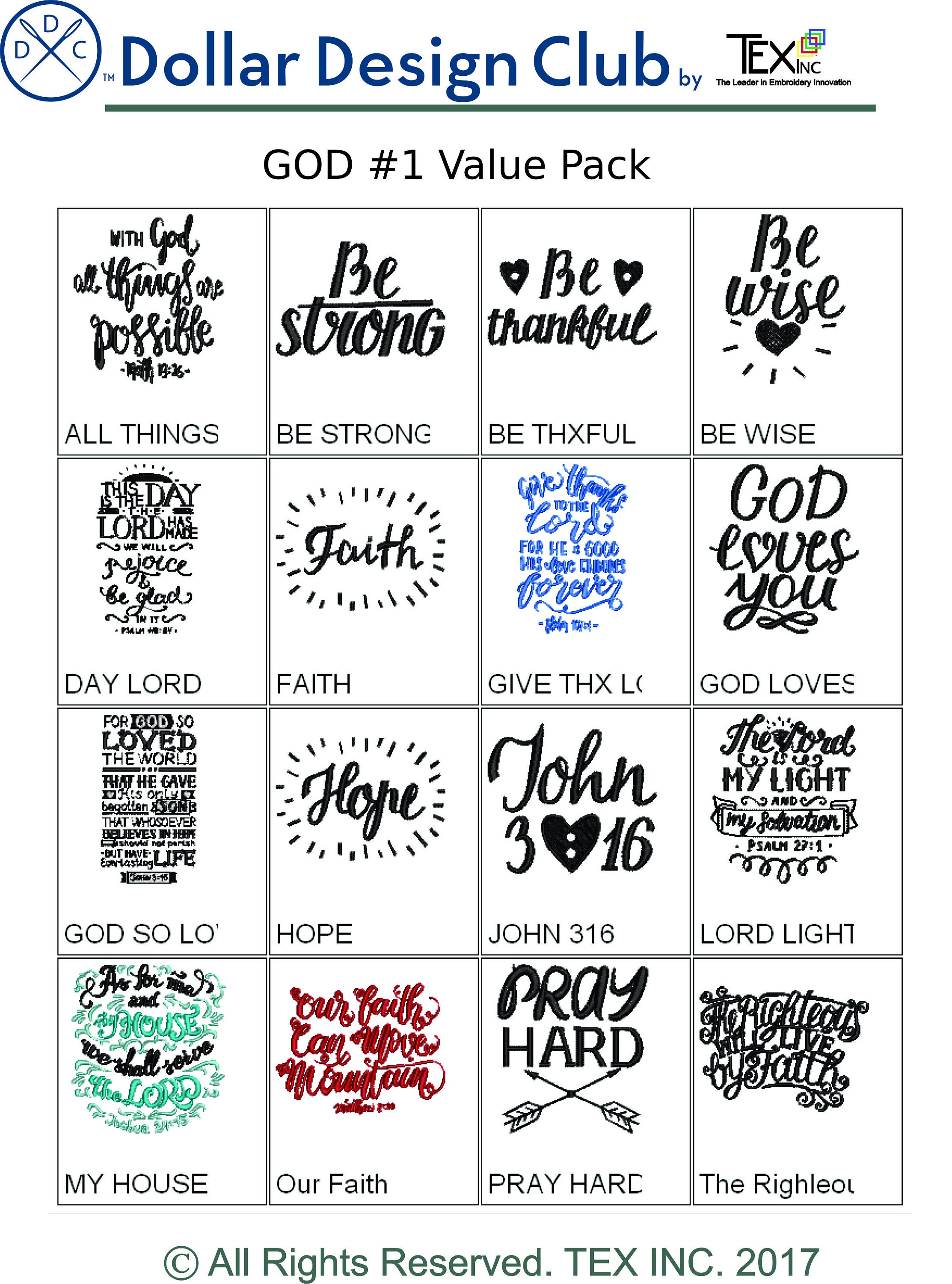 God Machine Embroidery Designs Pack | Christian Religious Faith Prayer ...