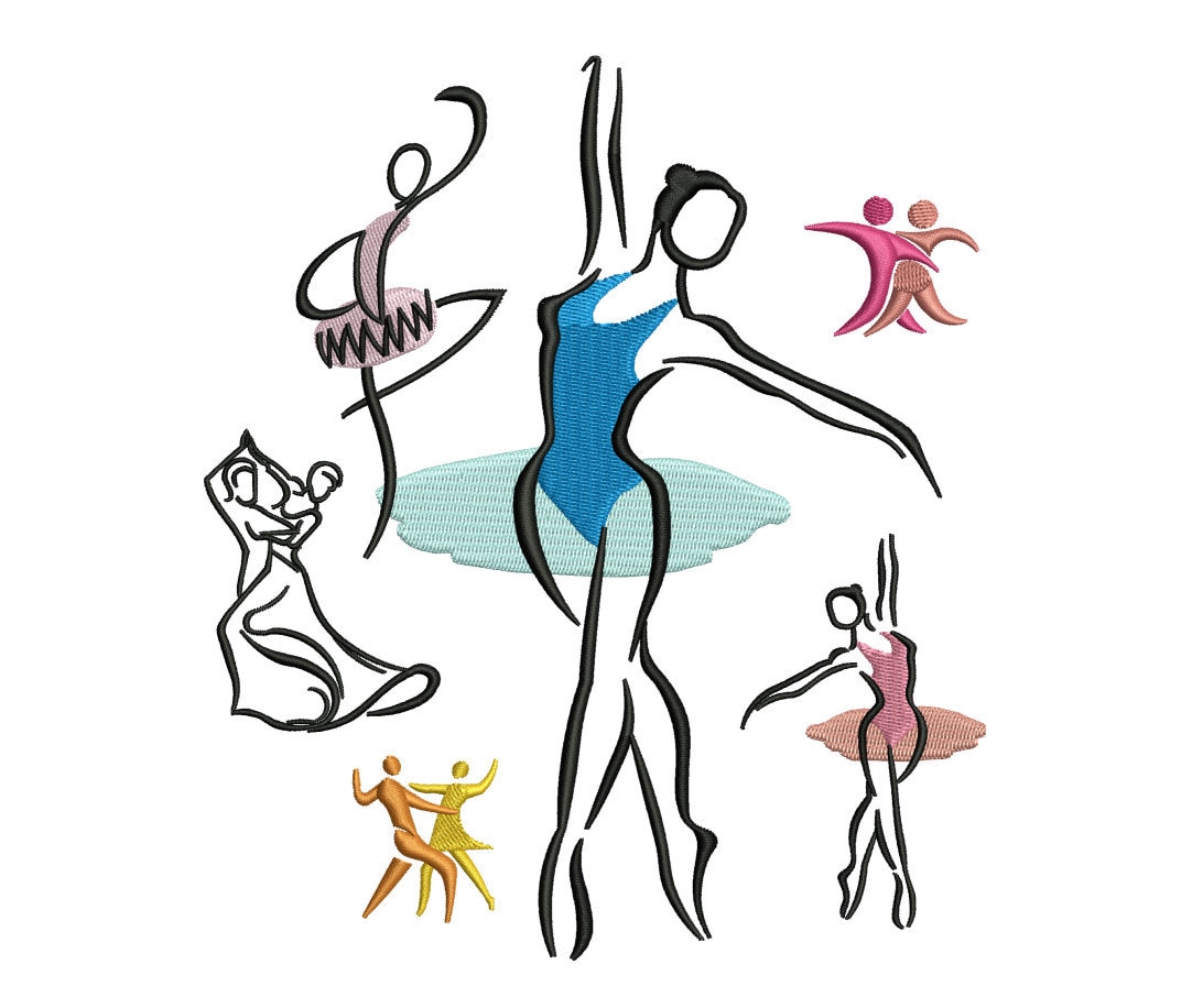 Dance Embroidery Design Value Pack - Etsy