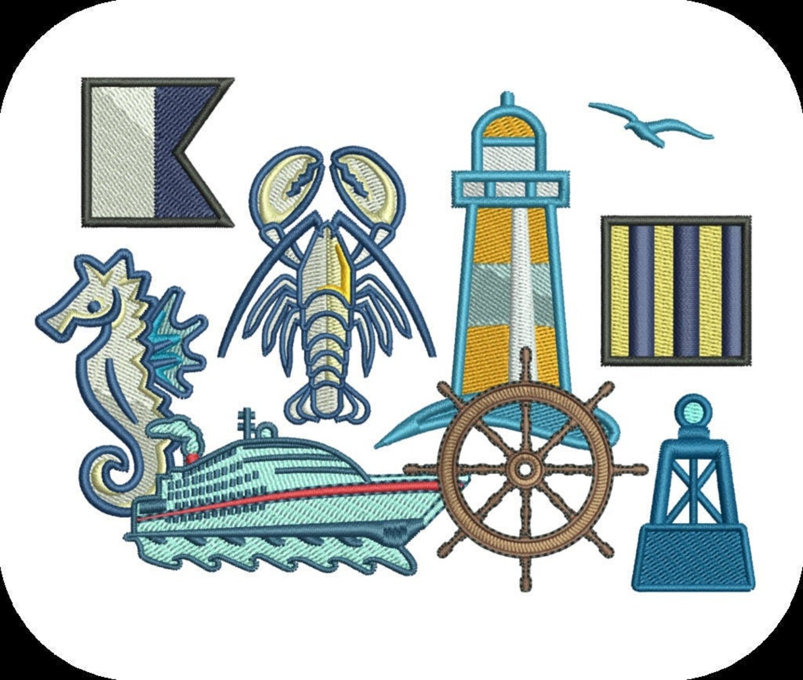 Nautical Embroidery Design Value Pack - Etsy