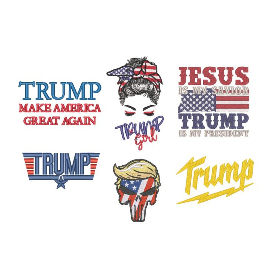 Trump 2024 - Embroidery Design Value Pack - Etsy