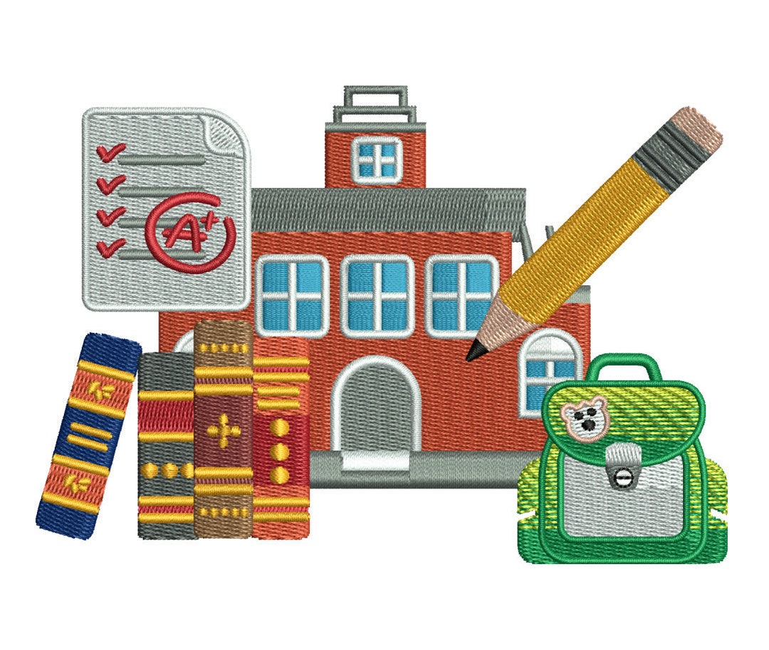 School Embroidery Design Value Pack - Etsy