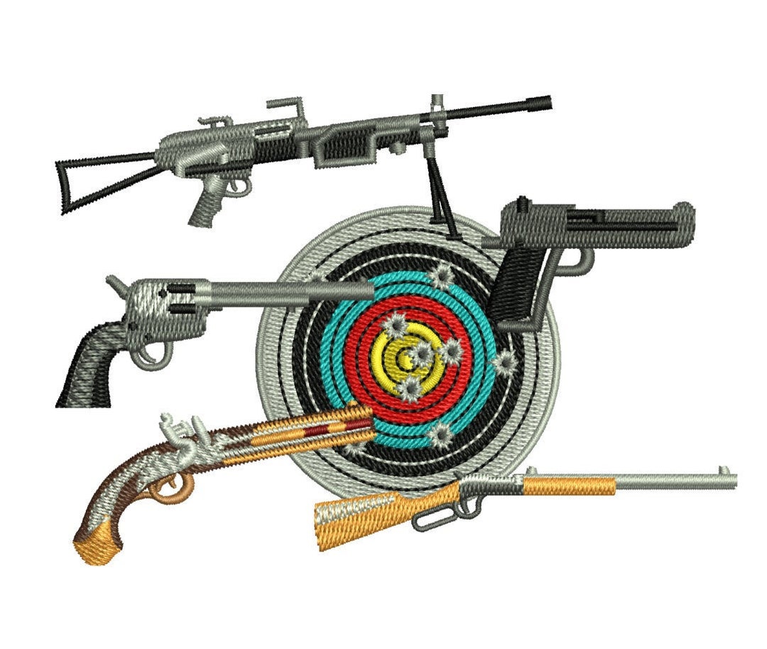 Guns Embroidery Design Value Pack - Etsy
