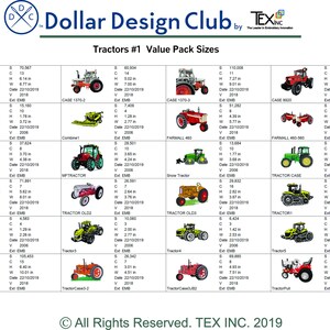 Tractor Embroidery Design Value Pack - Etsy