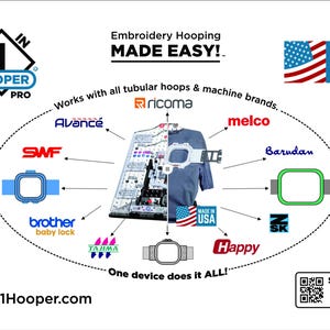 All in 1 Hooper Pro Starter Kit - Embroidery Hooping Made EASY! Hooping ...