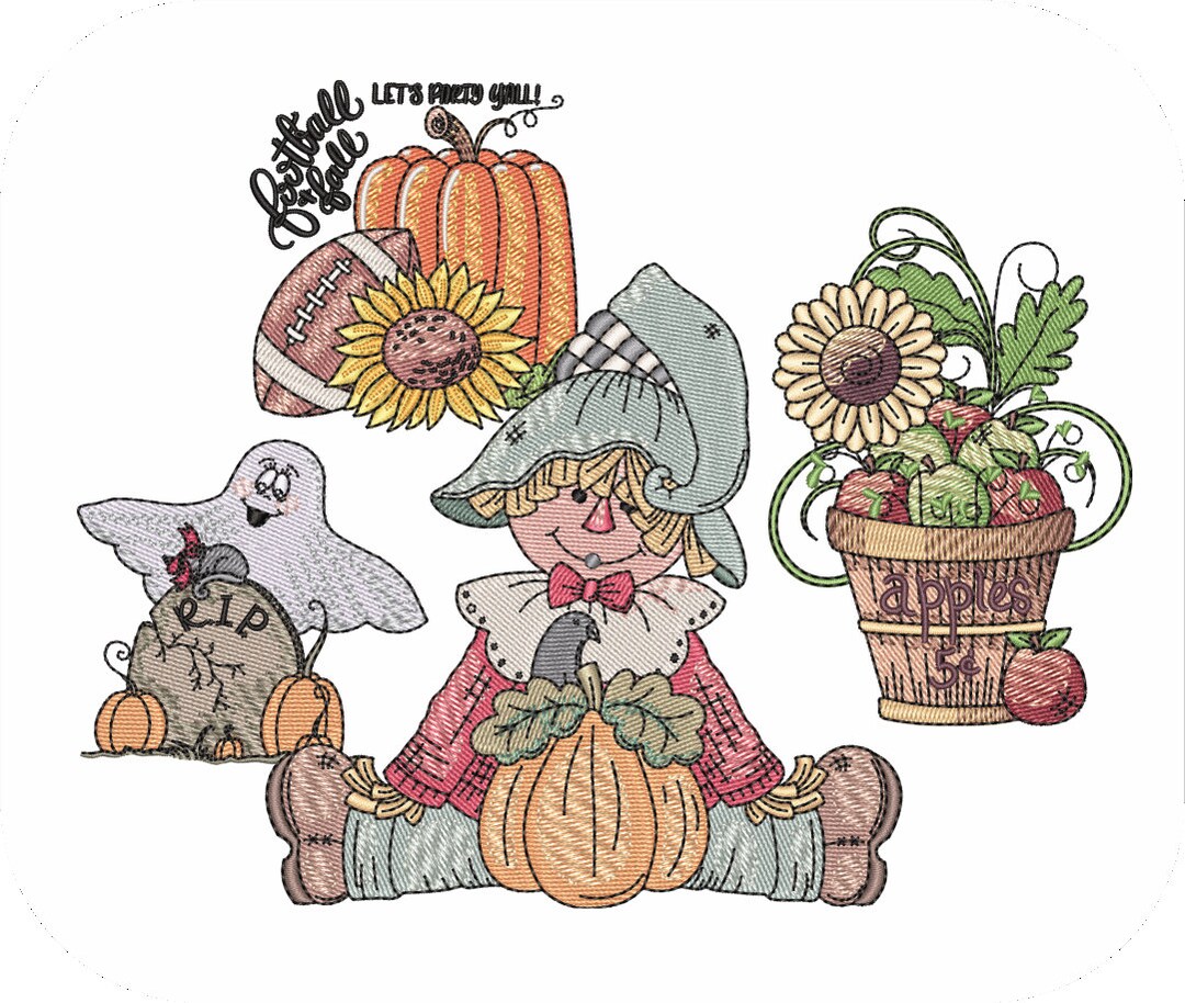 Autumn Fall #1 Embroidery Design Value Pack - Etsy